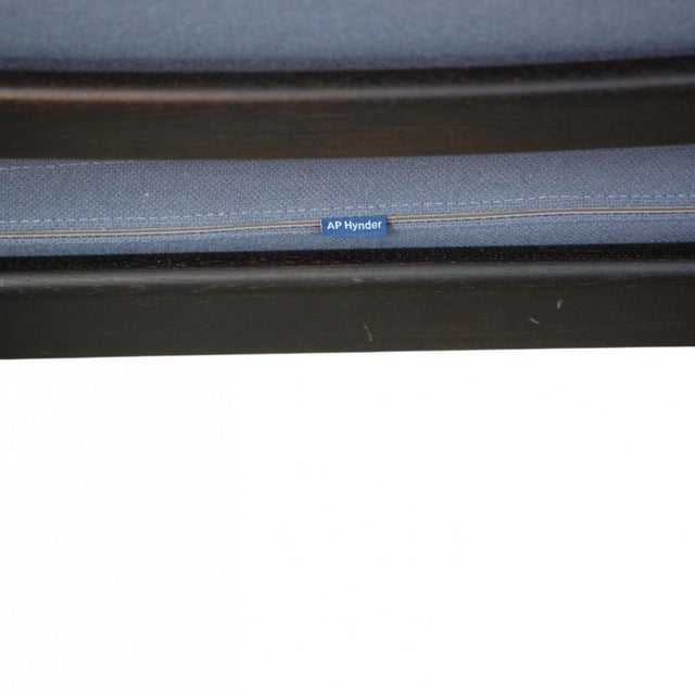 Black GE290 Chair in Blue Fabric by Hans Wegner, 1990s | Chairish