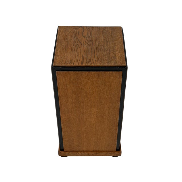 Art Deco Modernist Pedestal in Oak with Black Lacquer, 1930s | Chairish