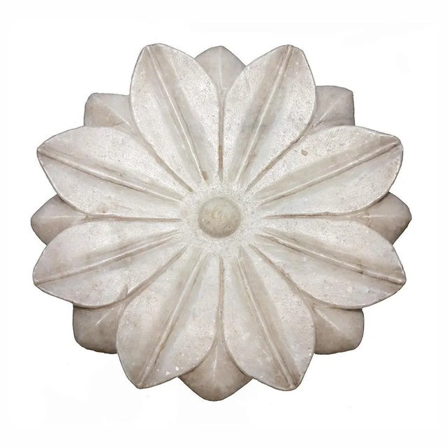 Marble Flower Plate / Vide Poche from India, Mid-20th Century | Chairish