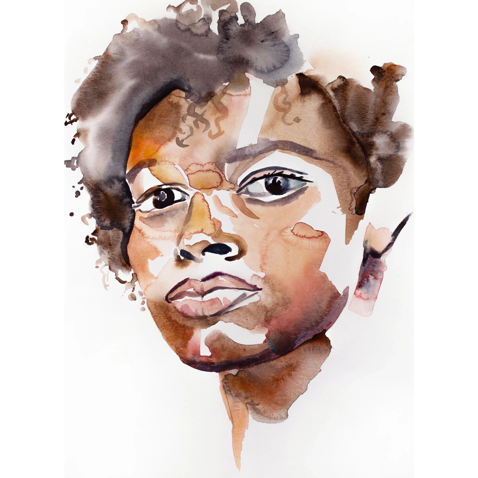 "Mend No. 5" Contemporary Original Expressionist Portrait Watercolor ...