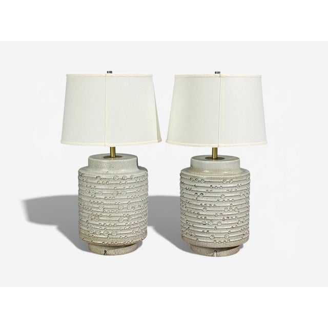 David Cressey, Earthtone Glaze Ceramic, Large Table Lamps, Usa, 1970s ...
