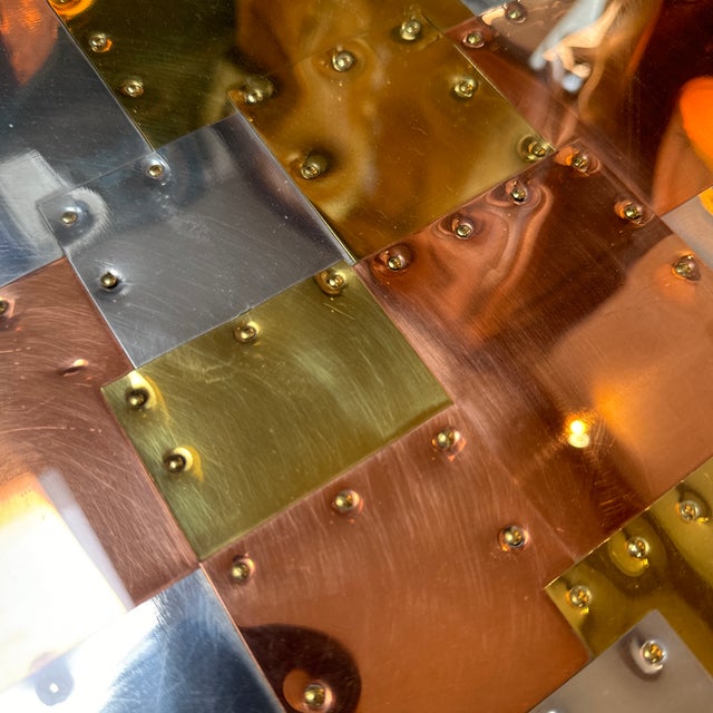 Peter Keresztury Artisan Made Metal Patchwork Coffee Table | Chairish