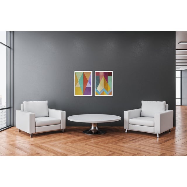 2022, Cubist Diptych in Warm Tones of "Cubist Portrait of a Couple ...