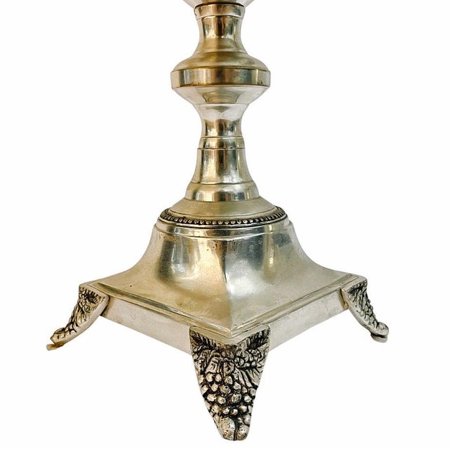 Aluminum Elevated Trophy Urn With Grape Legs & Handles | Chairish