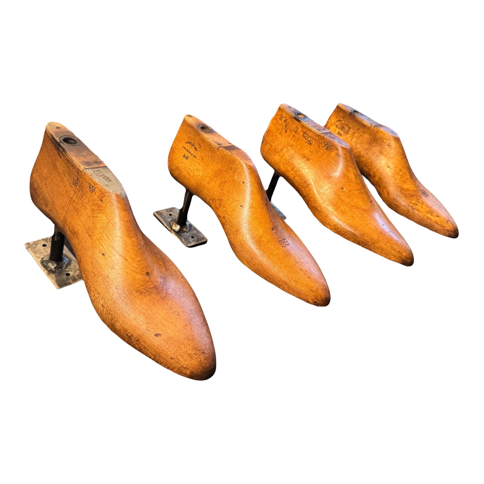 Custom Wall Hooks Made From Vintage Cobbler Shoe Forms, Set of 4 | Chairish