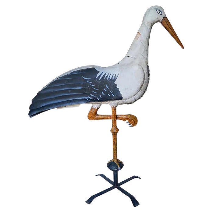 Antique French Stork Weathervane, Early 1900s | Chairish