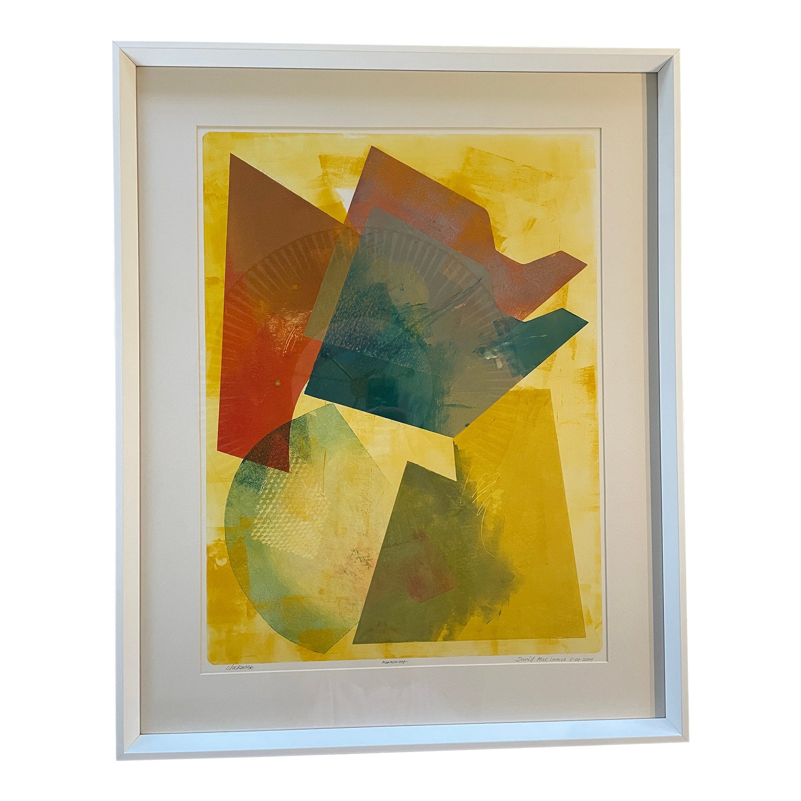Contemporary “Clockwise” by David Mac Innes – Signed Monoprint, 2004 ...