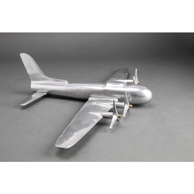 Mid-Century Modern Aluminum Airplane Model | Chairish