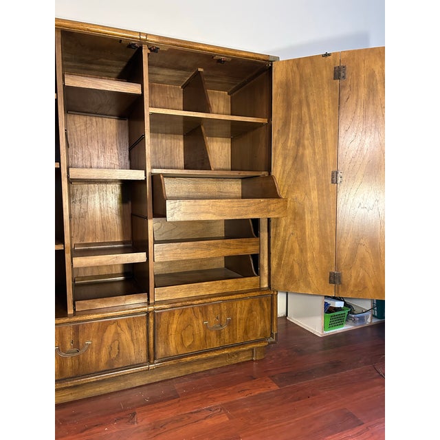 1960s Mid Century Modern Drexel Accolade Armoire Shelf System Campaign ...