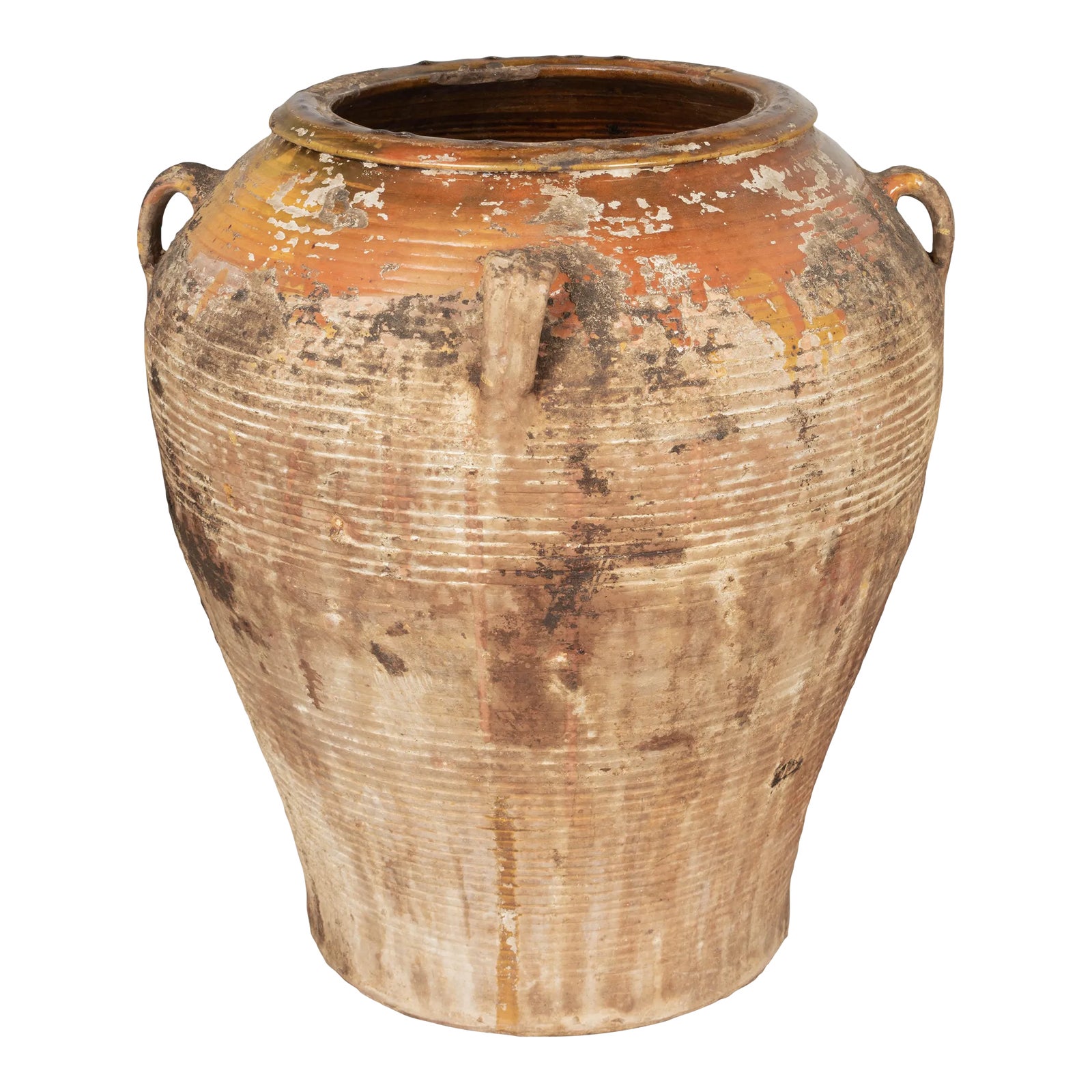 19th Century Spanish Terracotta Olive Jar | Chairish