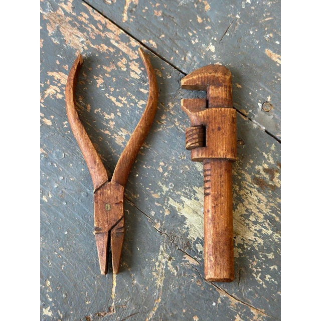 Vintage Hand-Carved Folk Art Tools, a Pair, Circa 1930s/40s | Chairish