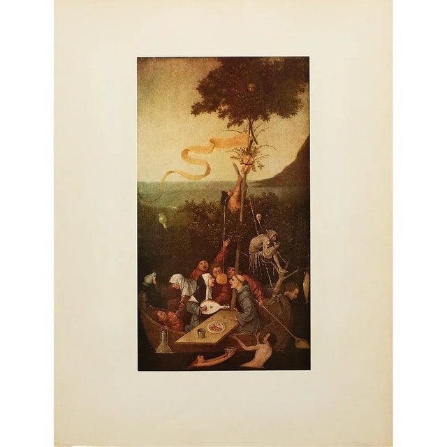 1954 After Hieronymus Bosch "The Ship of Fools", Vintage Full-Color ...