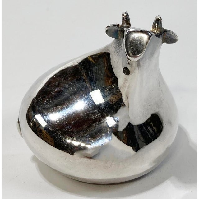Dansk Silver Plate Bull Paper Weight | Chairish