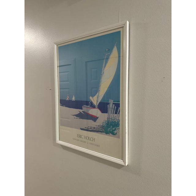 1980s Vintage Eric Holch Nantucket Framed Screen Print | Chairish