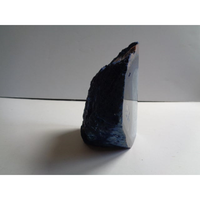 1970s Royal Blue Geode Bookend Art Objet, Brazil | Chairish