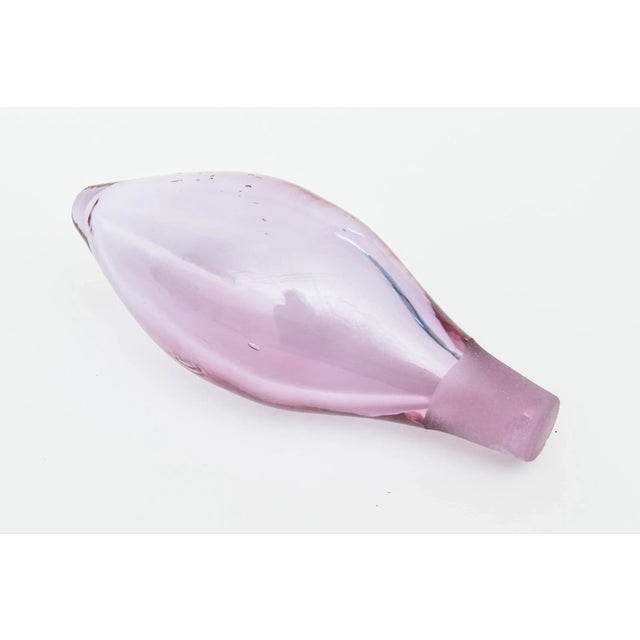 Vintage Blenko Light Purple Glass Decanter With Teardrop Stopper | Chairish