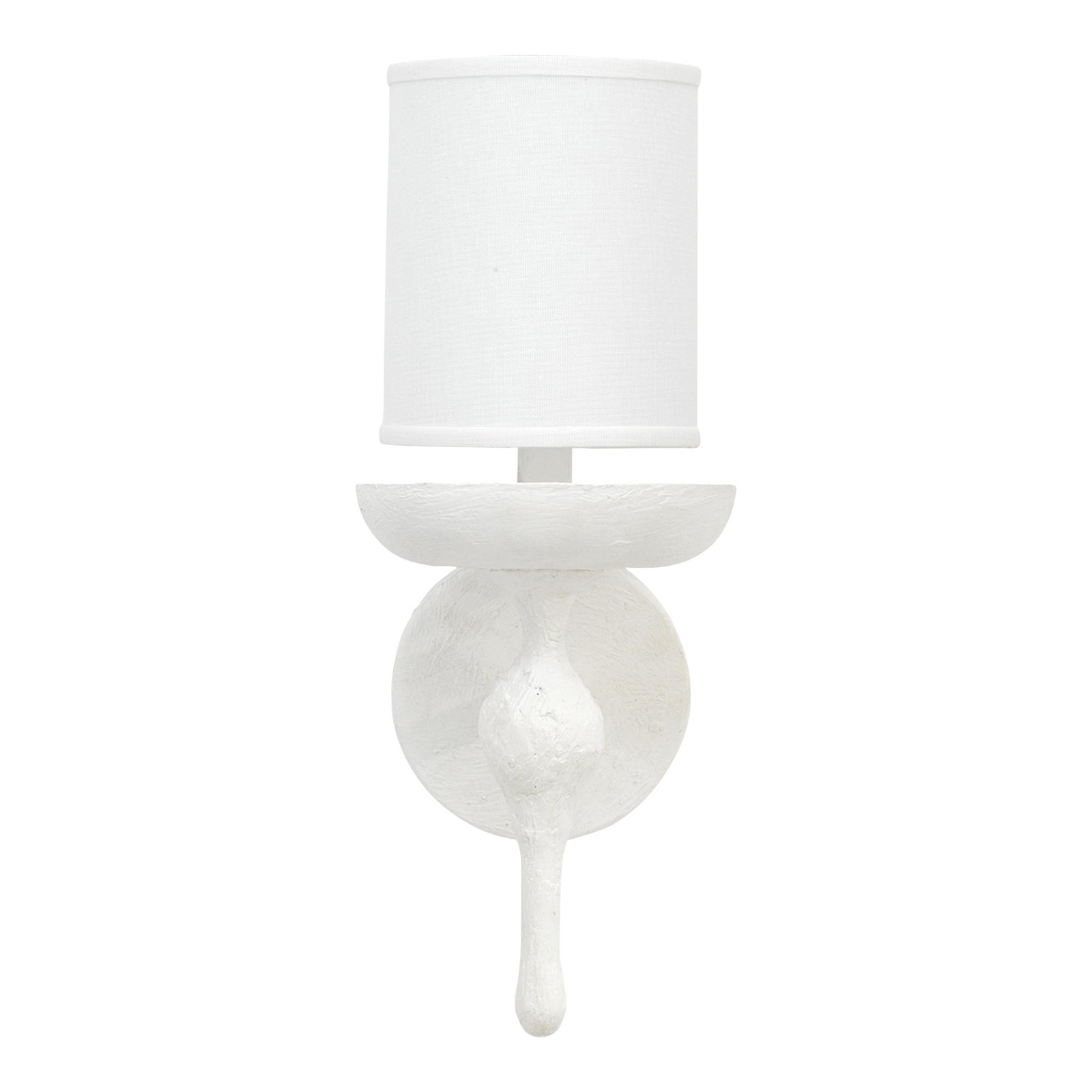 Concord Plaster Coated Wall Sconce in White by Jamie Young | Chairish