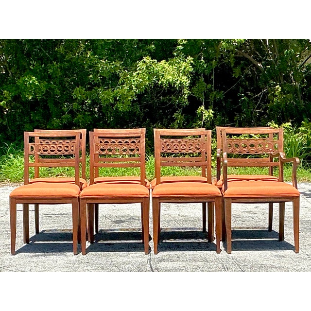 Vintage Regency Ring Back Dining Chairs - Set of 8 | Chairish