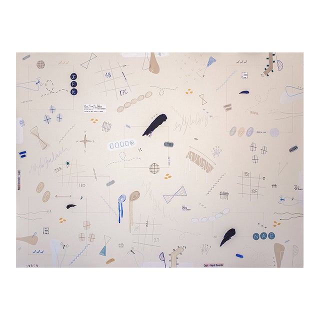 Large Original Abstract Painting on Canvas by Margot Sinclair | Chairish