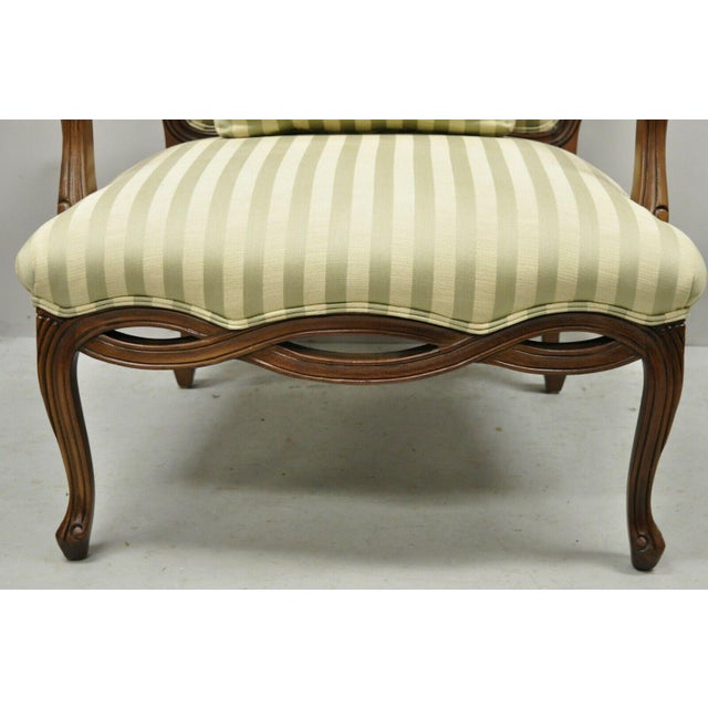 Sherrill French Provincial Louis Xv Style Woven Skirt Bergere Lounge