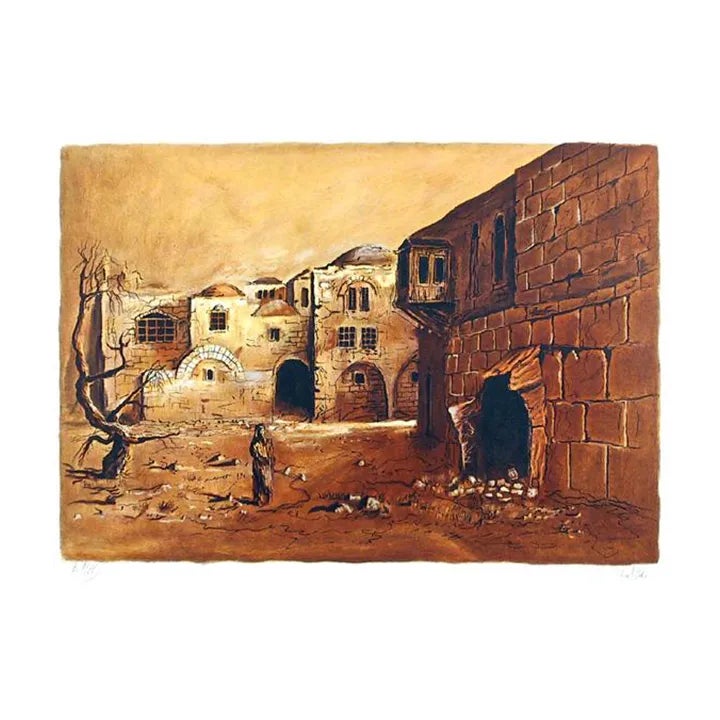 Village, Ari Arad Lithograph, Signed and Numbered in Pencil | Chairish