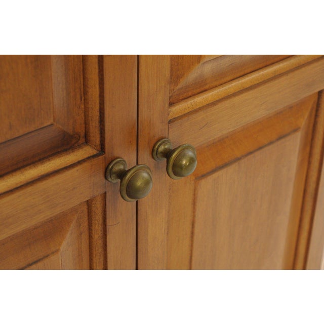 Conant Ball Maple Wood Hall Console Table Cabinet and Wall Mirror ...