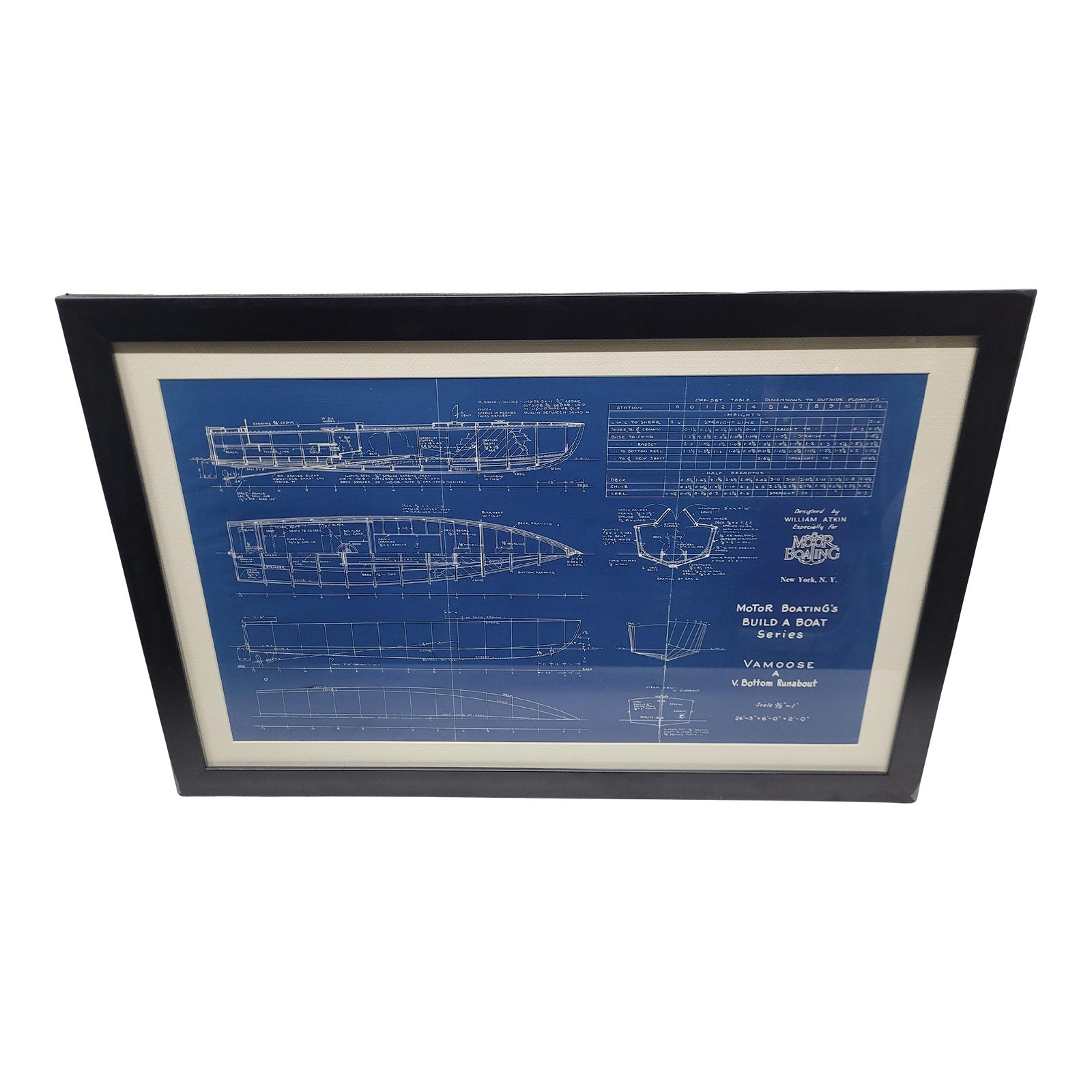 Boat Blueprint of the Runabout "Vamoose" from Motor Boating ...