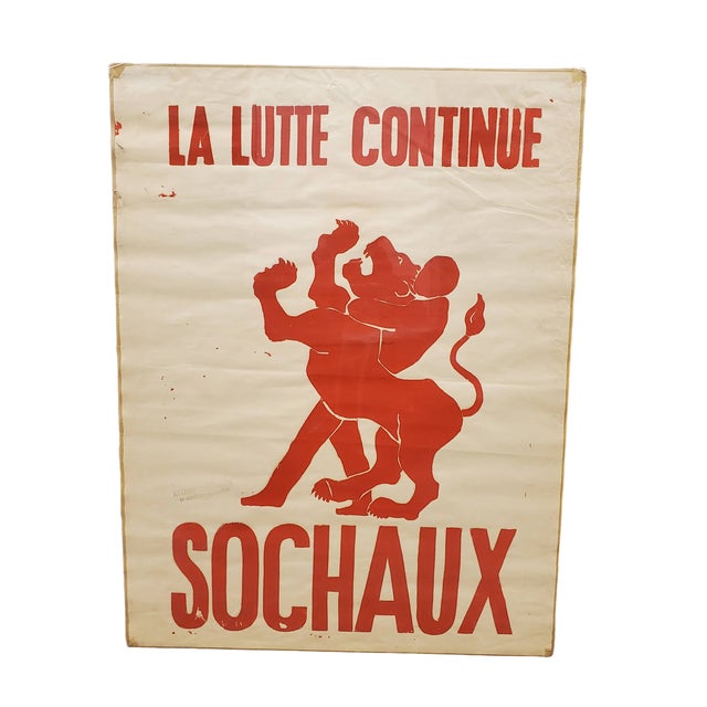 Original French Anti-Fascist Poster From Student Uprisings in Paris May ...