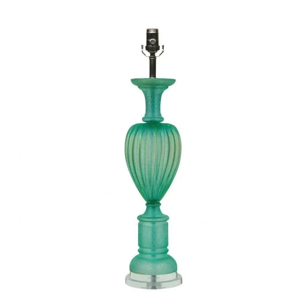 Marbro Murano Glass Lamp Aqua | Chairish