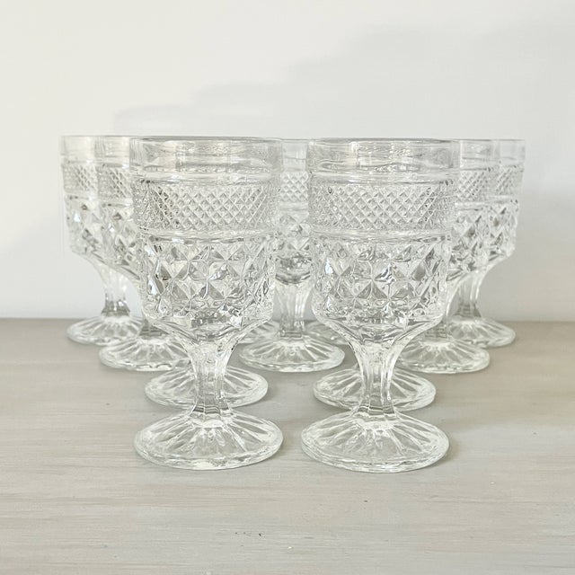 1960s Anchor Hocking Wexford Pattern Goblets Wine Glasses - Set of 11 ...