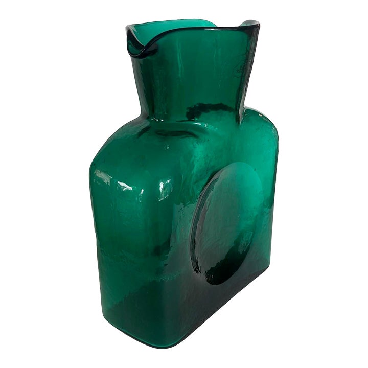 Green Blenko Water Carafe | Chairish