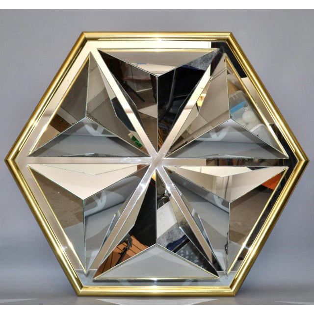 Diamond Shaped Faceted Octagonal Wall Mirror Thayer Coggin by Milo ...