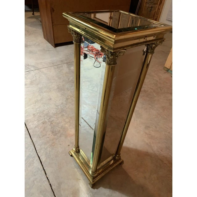 Early 20th Century Corinthian Column and Beveled Mirror Pedestal ...