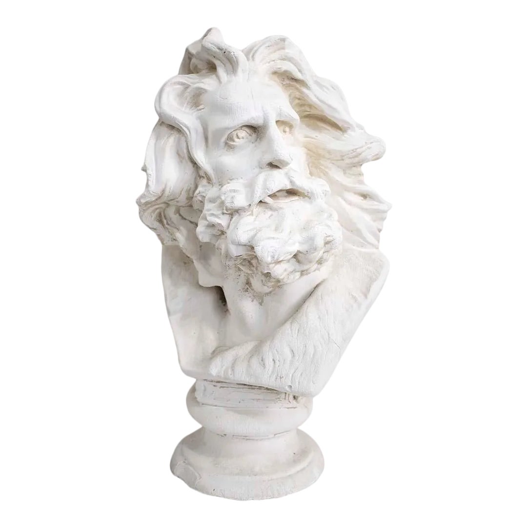 Statue Mythological Greek Character - Rough Plaster Casting | Chairish