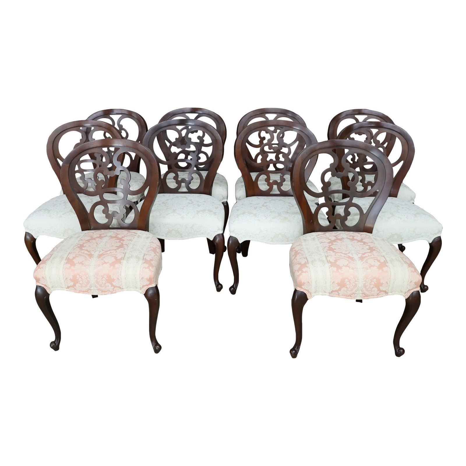 Kindel Georgian Style Dining Chair Set/10 | Chairish
