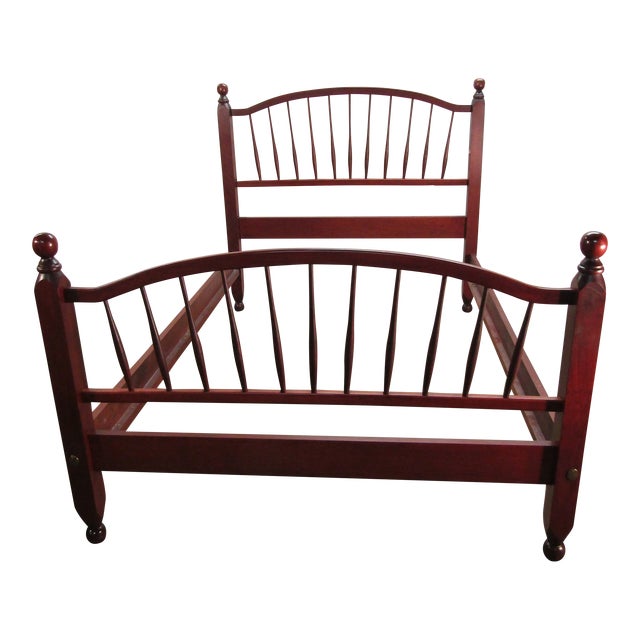 Solid Cherry Full Size Bed | Chairish