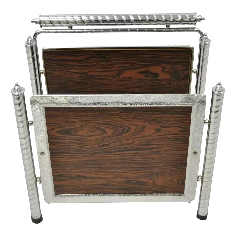 Mid 20th Century Vintage Mid Century Modern Faux Rosewood Masonite ...