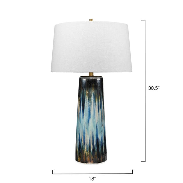 Brushstroke Ceramic Table Lamp | Chairish