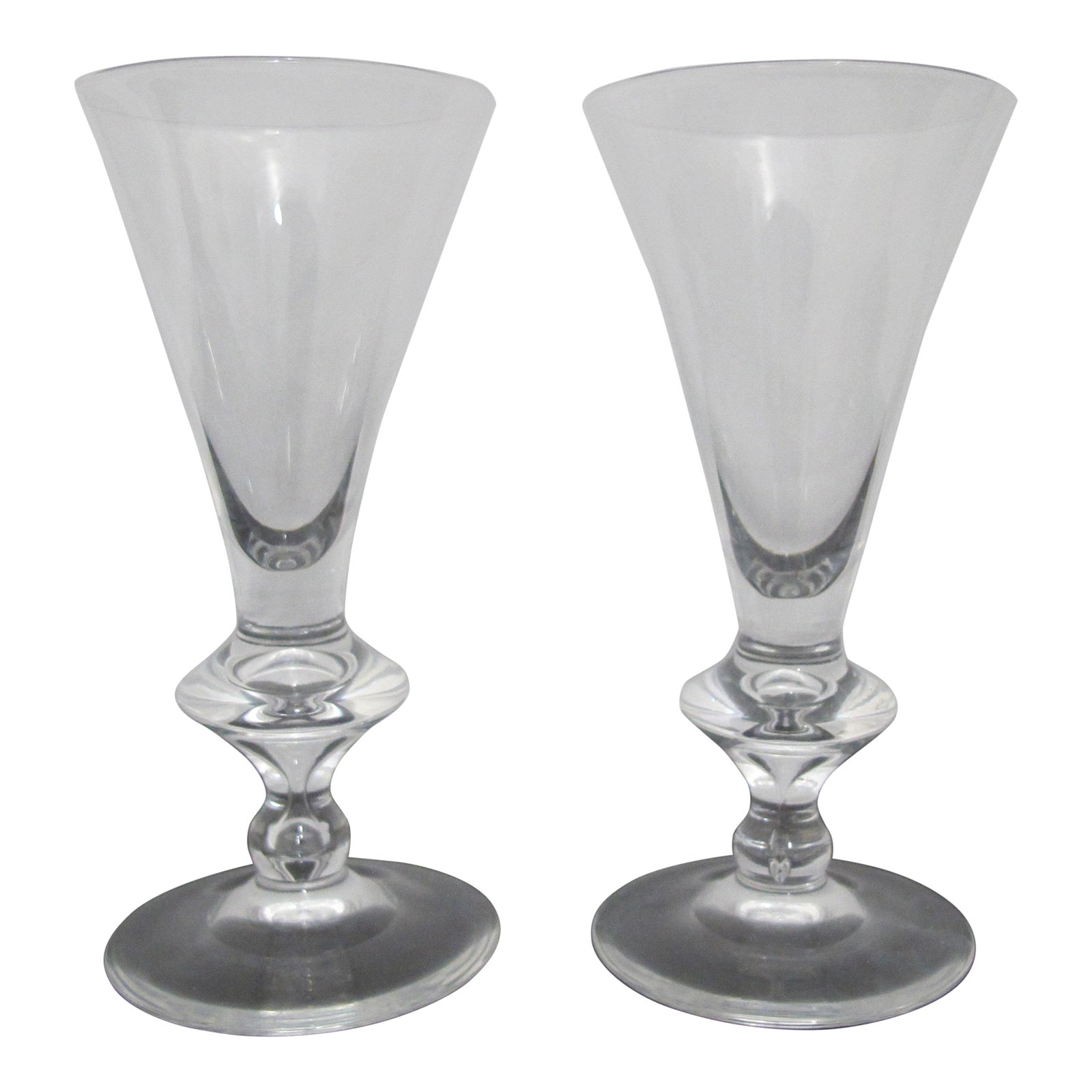 Early 20th Century Steuben 7737 Pattern Clear Teardrop 5 3/4" White ...