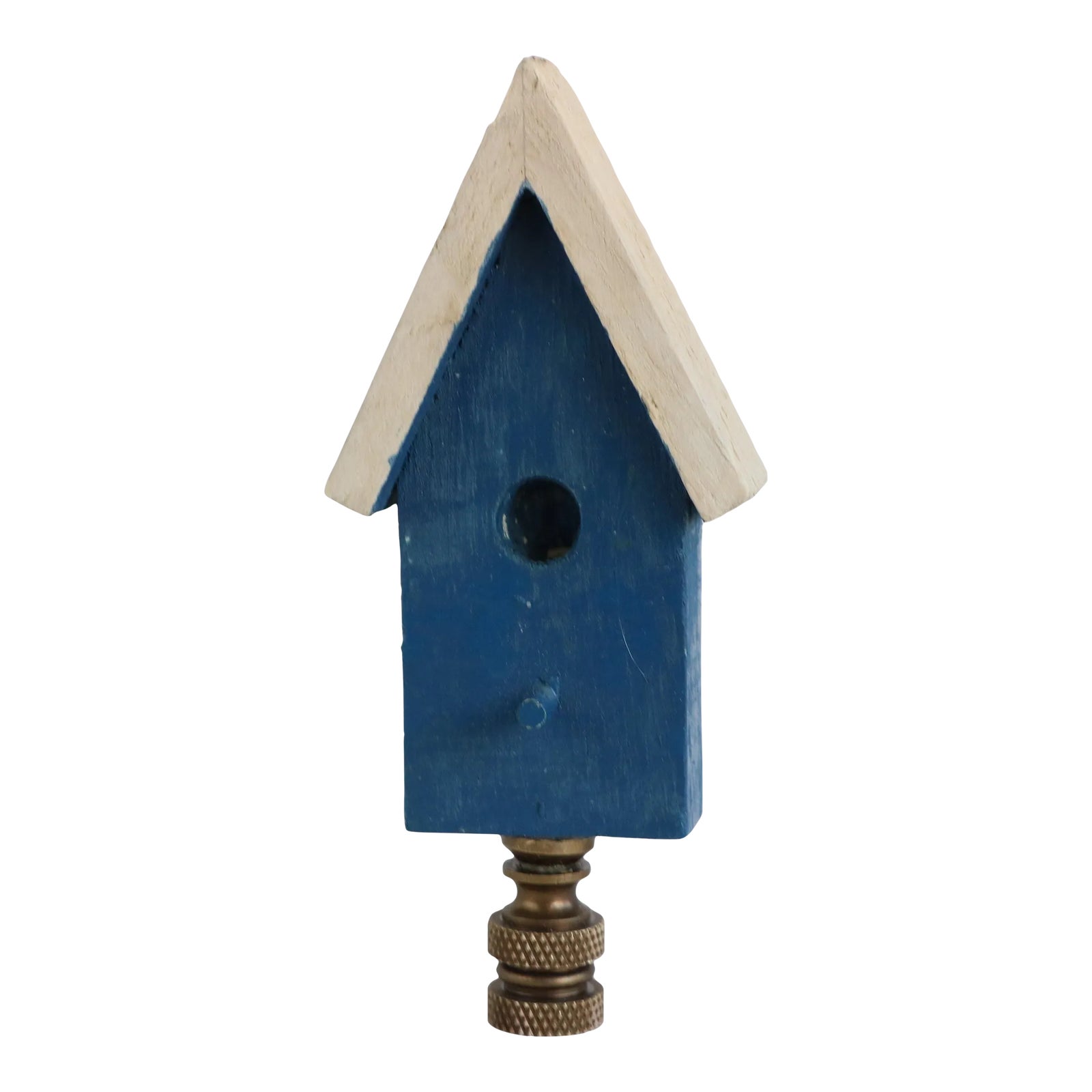 Birdhouse Lamp Finial on Bronze Hardware | Chairish