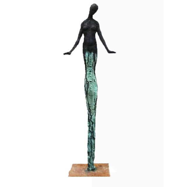 Emmanuel Okoro, Young One, Bronze Resin Sculpture | Chairish