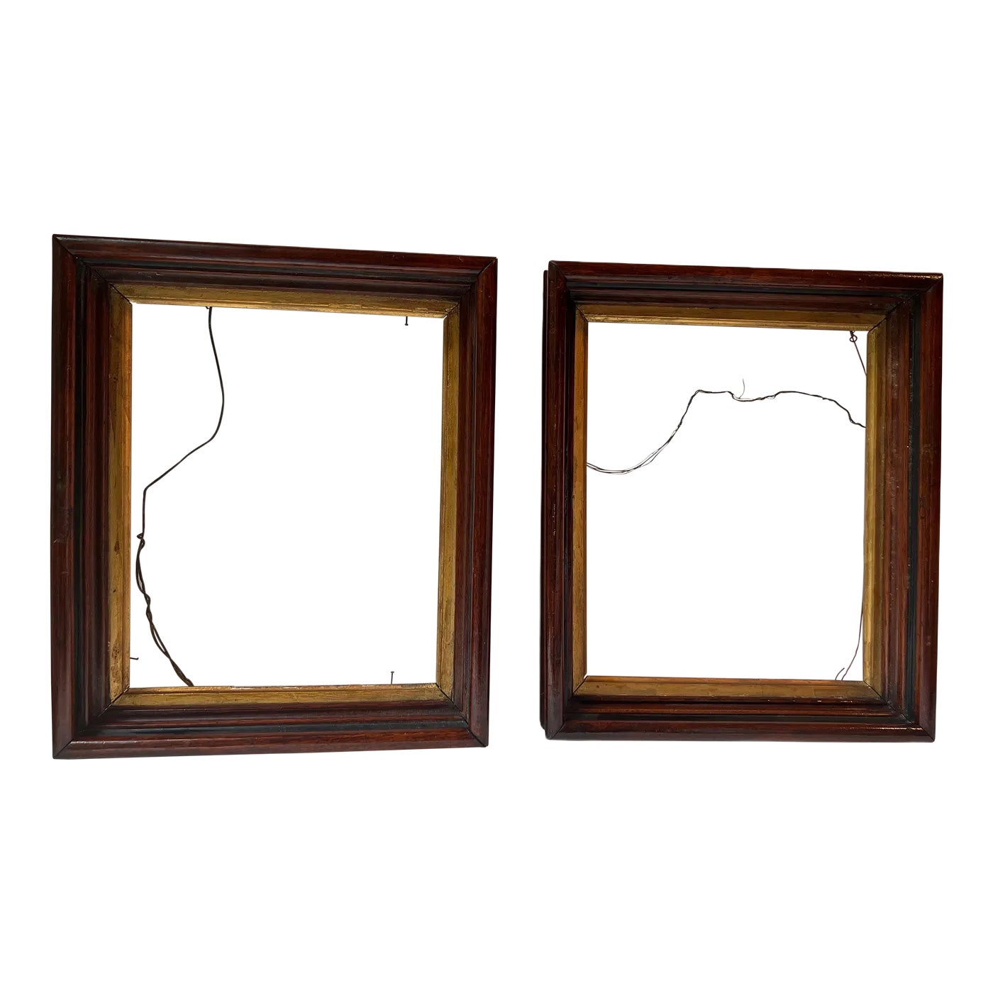 Antique Victorian Deep Well Picture Frames with Stencil Gilt Insert ...