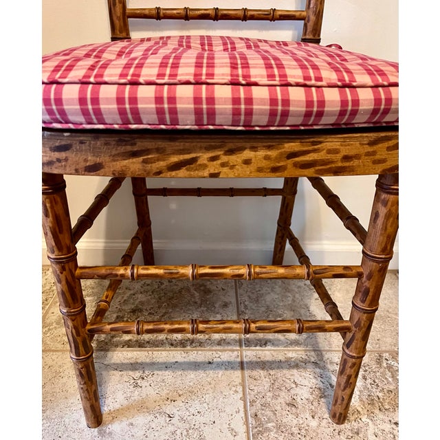 Mid 20th Century Faux Bamboo Tortoise Shell Finish Chair Made in Spain ...