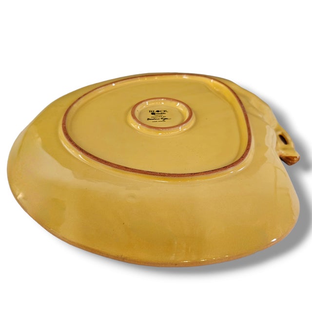 Barbara Eigen Platter by Block Molde Peach Shaped Dish | Chairish
