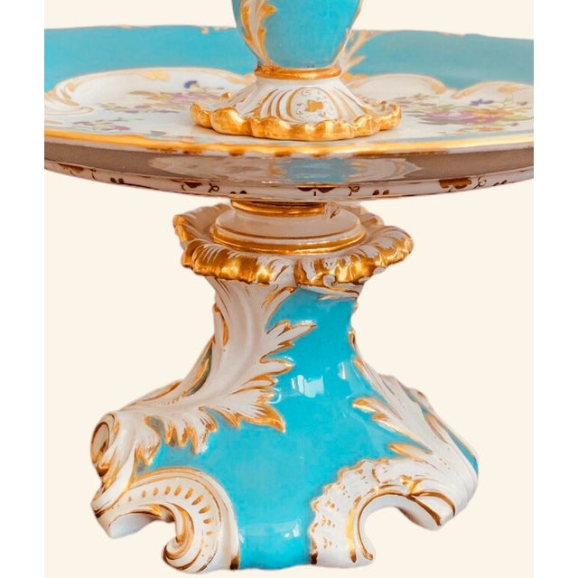 19th Century Old Paris Porcelain Tiered Stand | Chairish