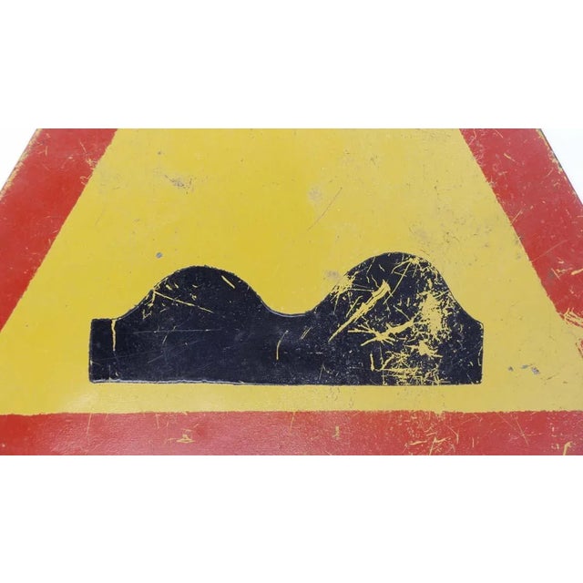Vintage European Steel Uneven Road Traffic Sign | Chairish