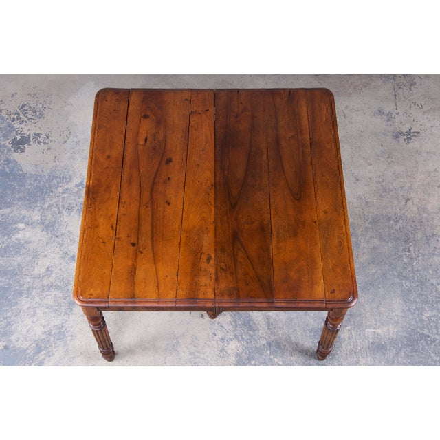 Antique Country French Provincial Off-Square Extendable Walnut Dining ...