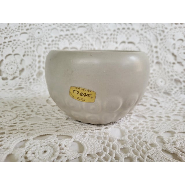 1960s Haeger Pottery Ivory Pola Dot Vessel | Chairish