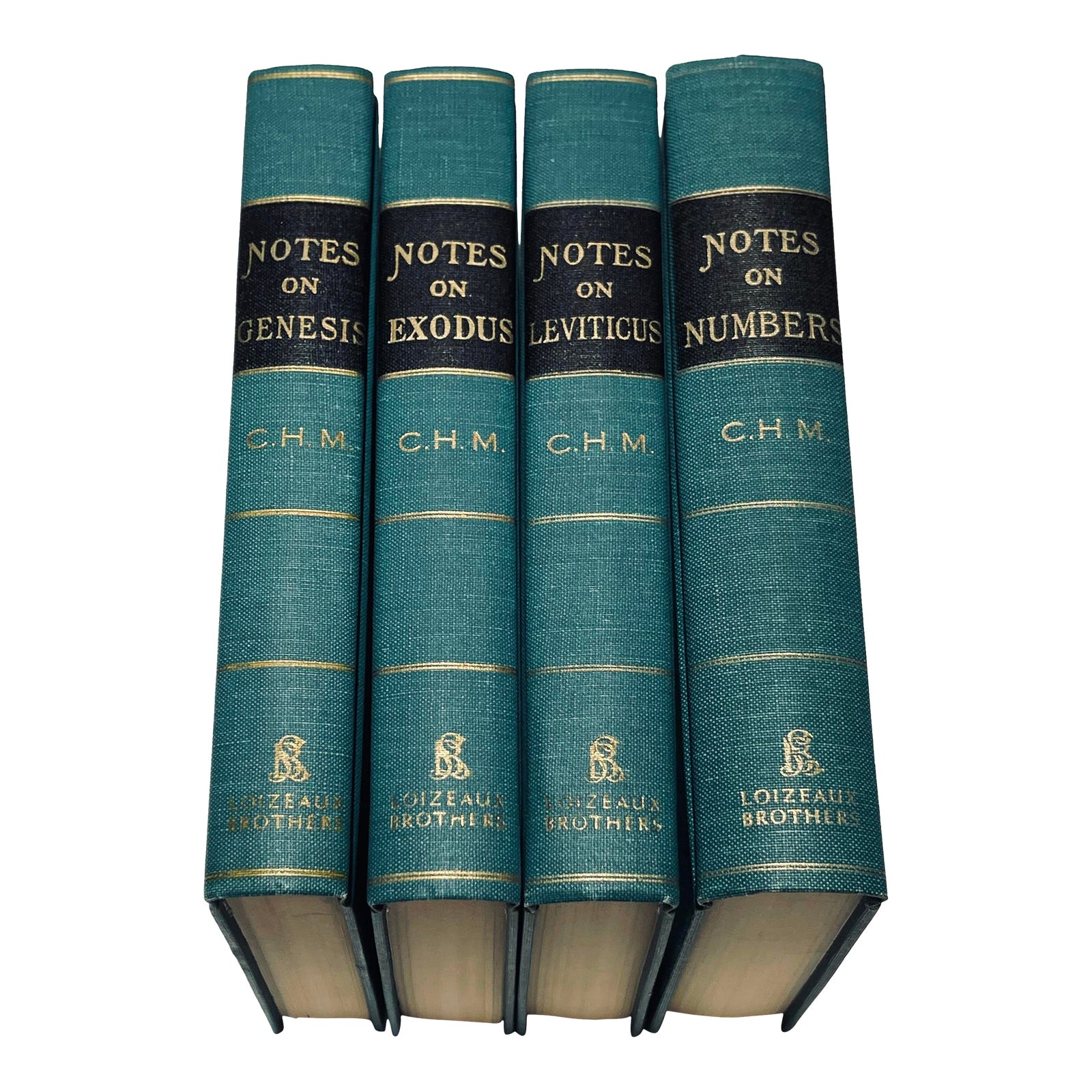 1960s Teal Books- Set of 4 | Chairish