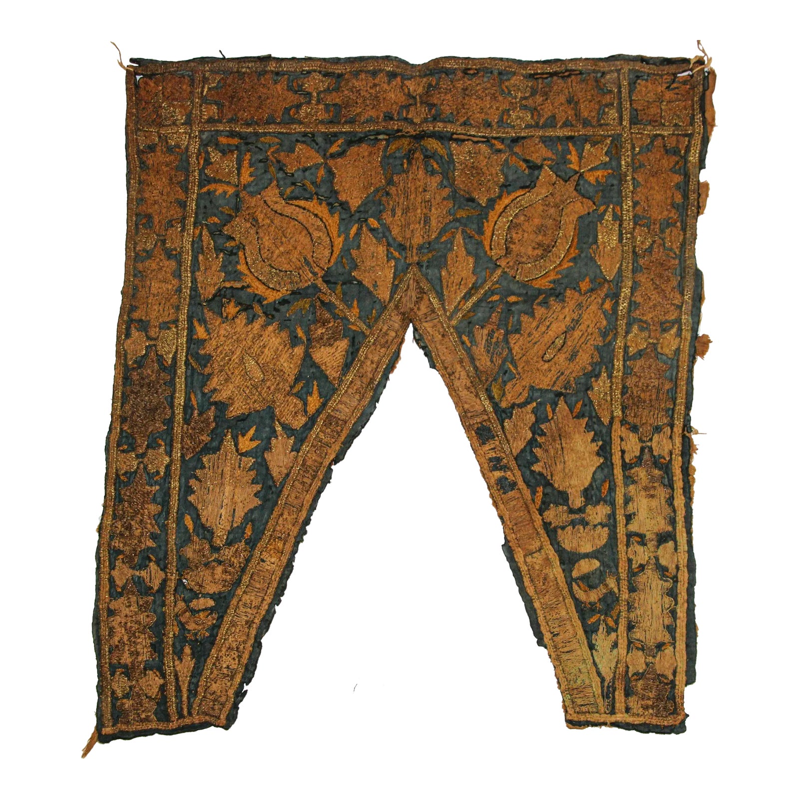 19th C. Islamic Textile Ottoman Empire Silver Metallic Threads Antique ...